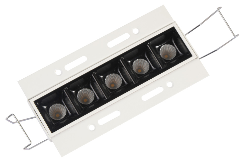 Narrowline Narrow Trimless Recessed Downlight - 1x5 - Light & Green ...
